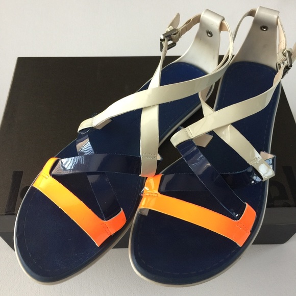 Shoes | Luxury Rebel Shoes Swing Colorblock Flat Sandals | Poshmark